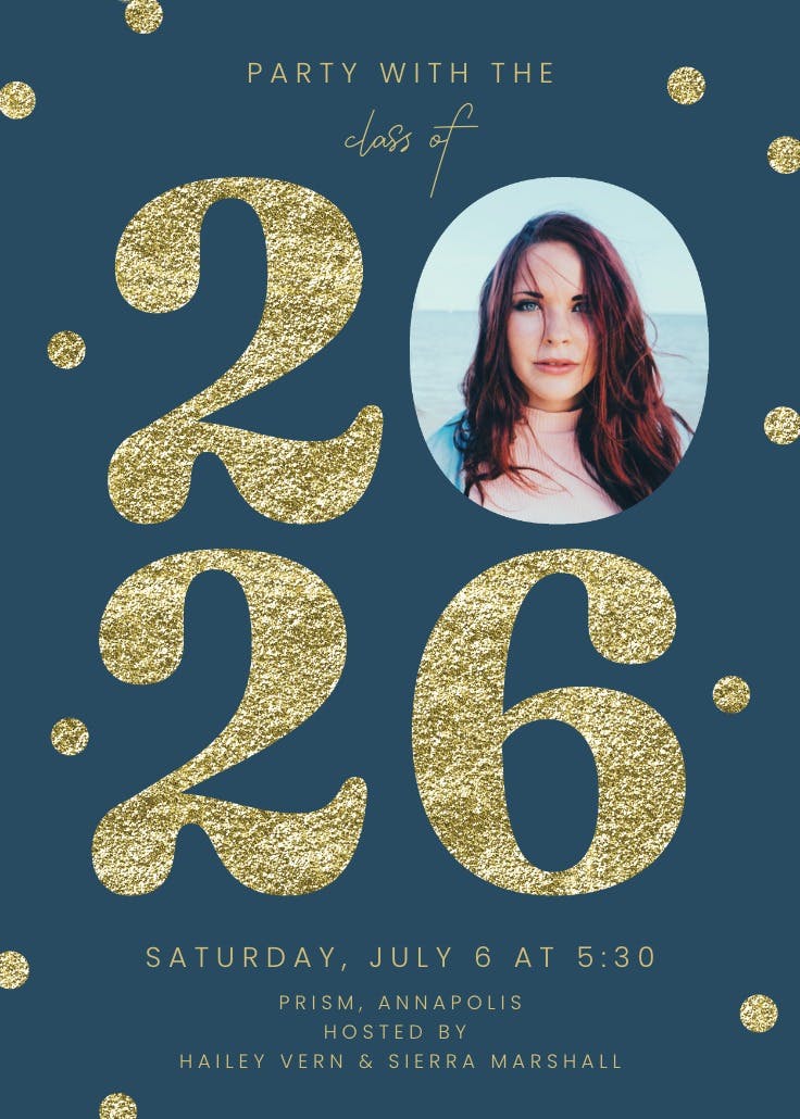 Proud & Bold - Graduation Party Invitation Template (Free) | Greetings Island